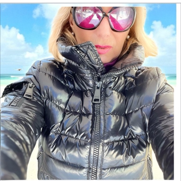 SAM. | Jackets & Coats | Sam Black Shiny Down Puffer Jacket | Poshmark